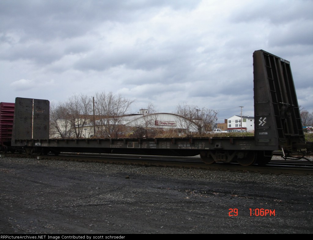 WCTR 866851 Bulkhead Flatcar EB